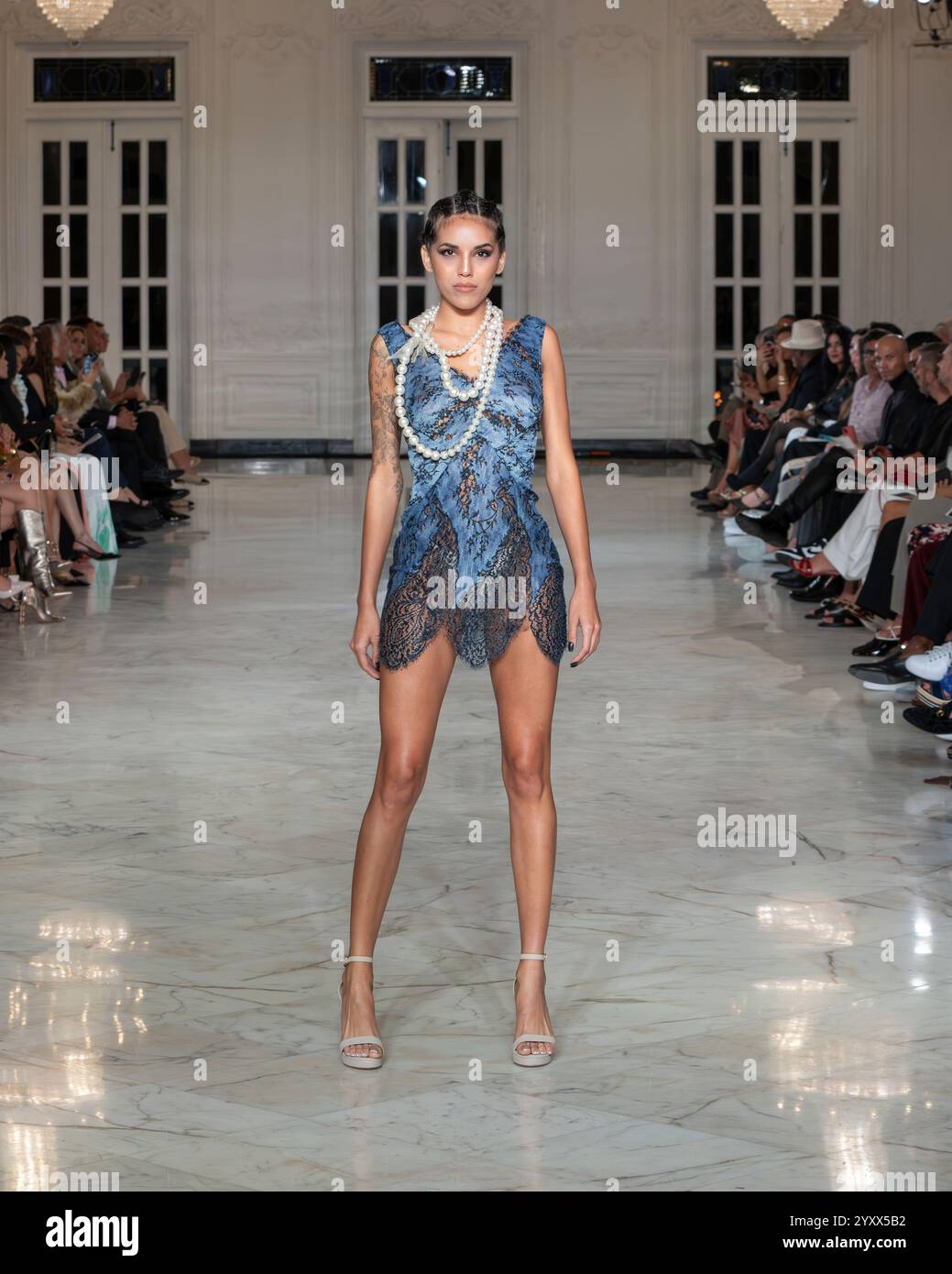 Models walk the Frederick Anderson Summer 2025 Collection at Antiguo ...