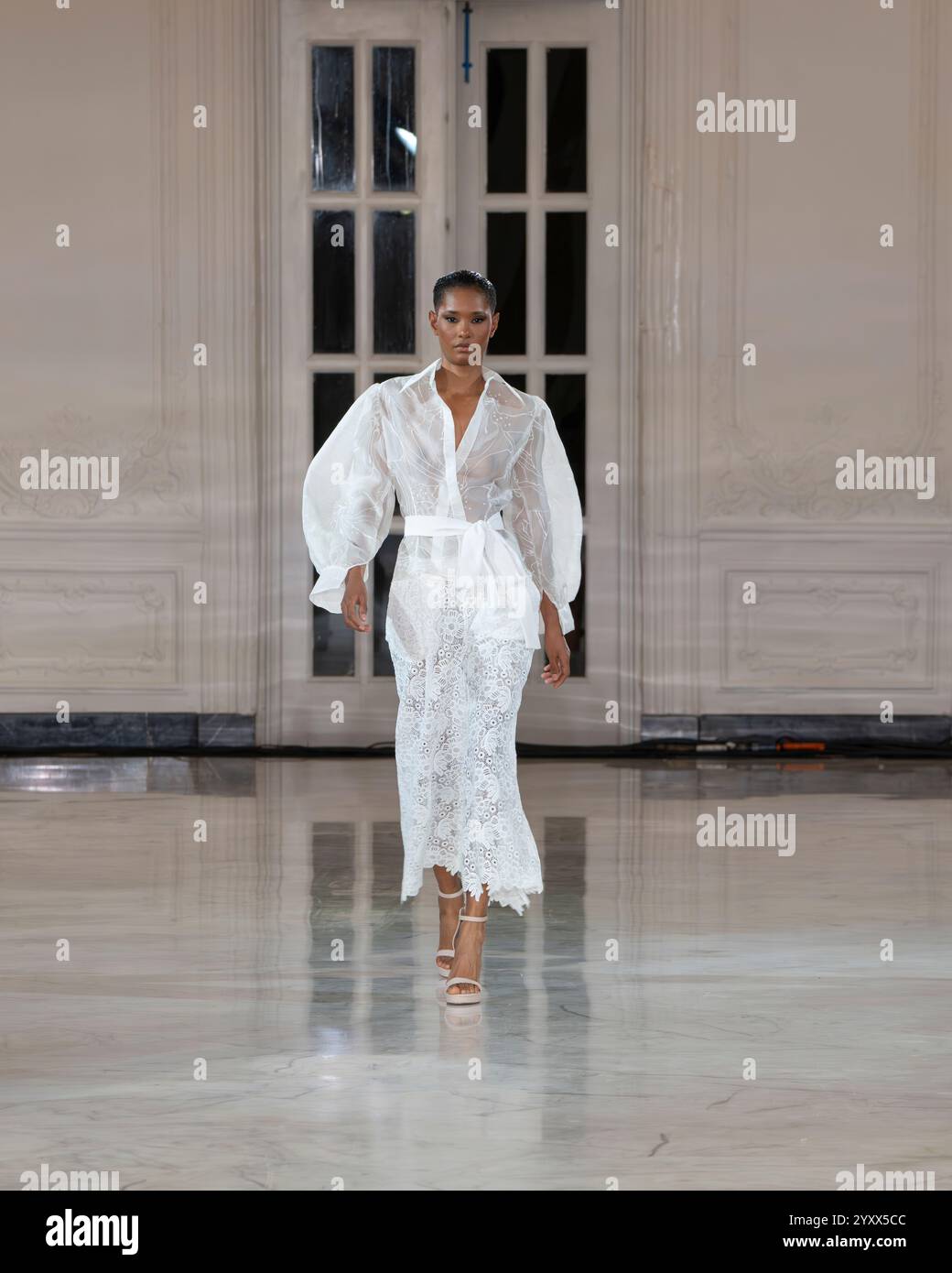 Models walk the Frederick Anderson Summer 2025 Collection at Antiguo ...