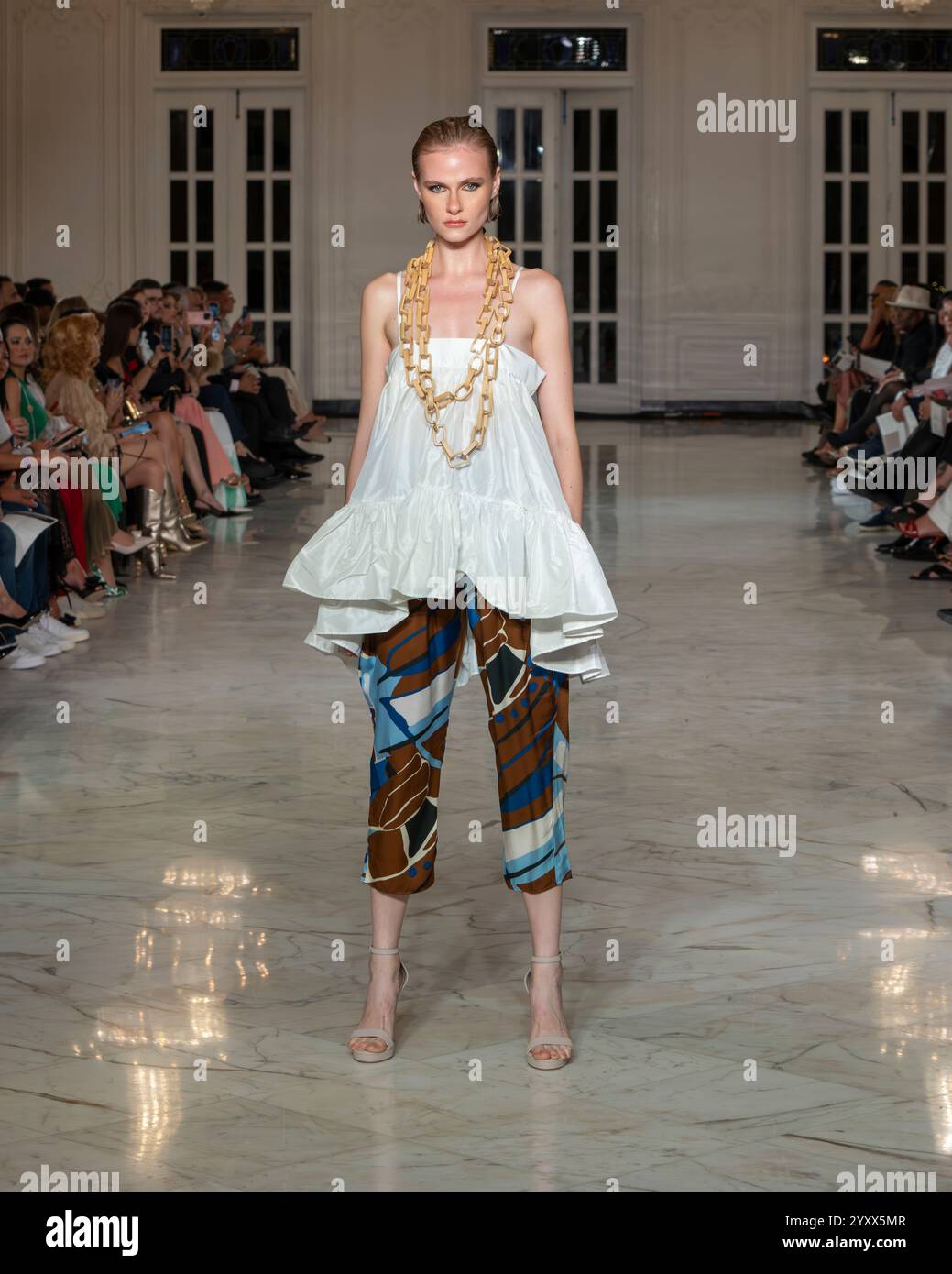 Models walk the Frederick Anderson Summer 2025 Collection at Antiguo ...