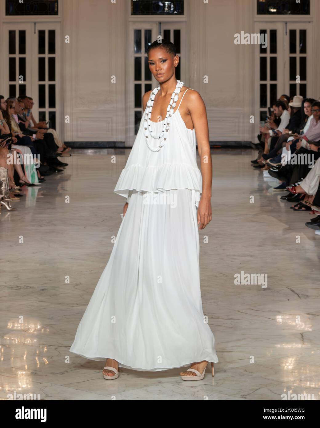 Models walk the Frederick Anderson Summer 2025 Collection at Antiguo ...