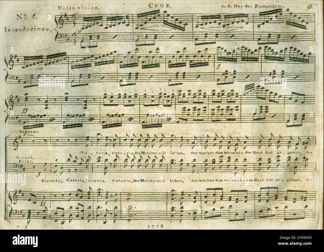 Der Freischutz sheet music Stock Photo - Alamy
