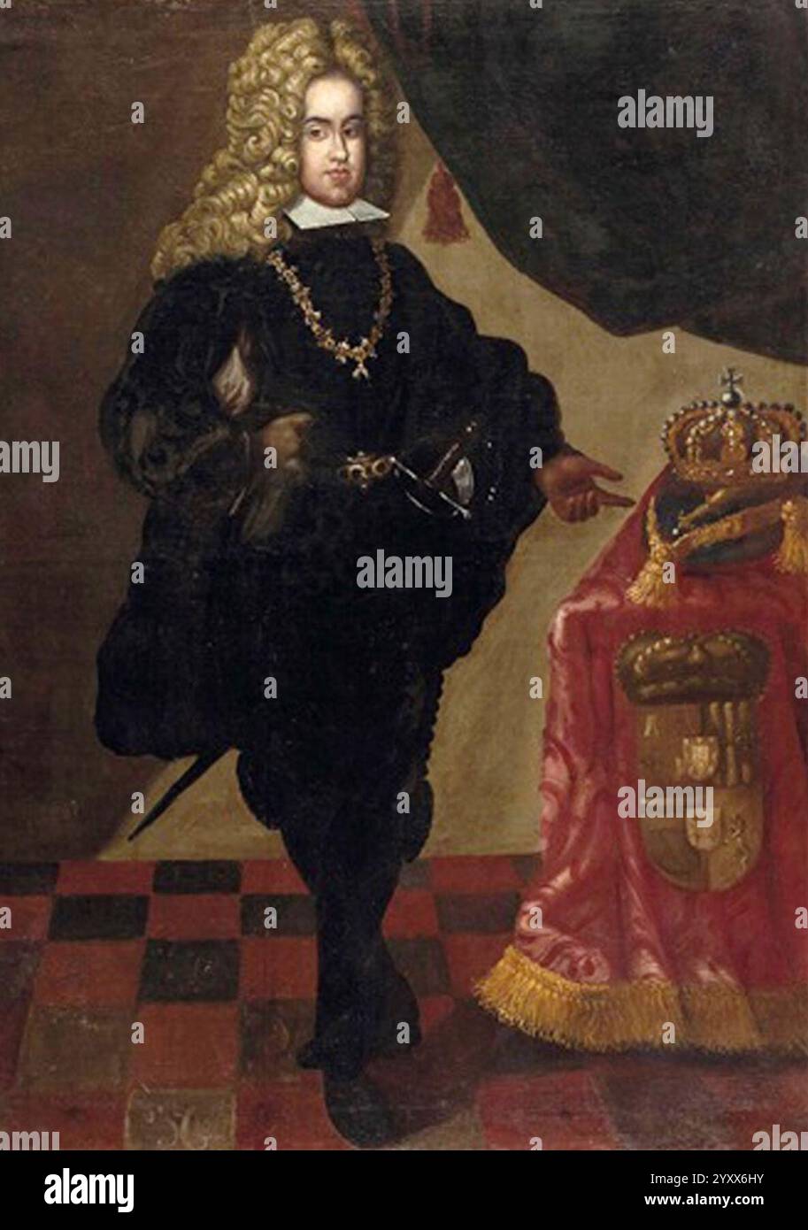 Der junge Kaiser Karl VI. als König von Ungarn und König von Spanien ...