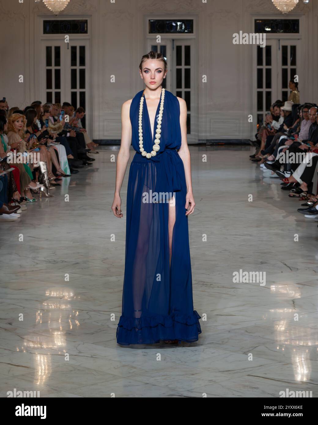 Models walk the Frederick Anderson Summer 2025 Collection at Antiguo ...