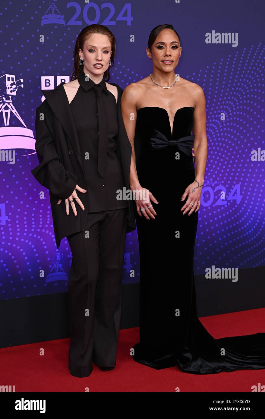 Salford, UK. December 17th, 2024. Jess Glynne and Alex Scott arriving ...