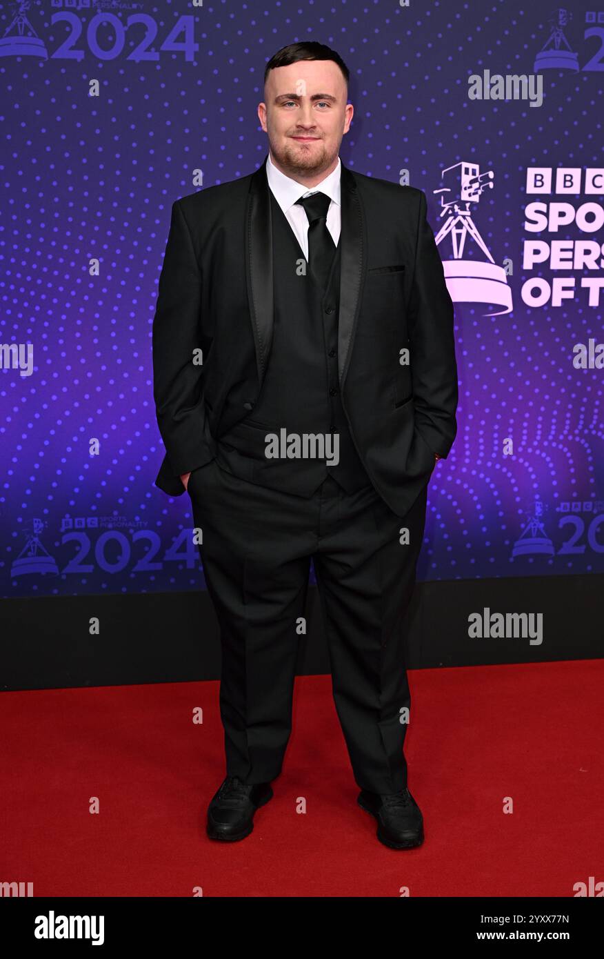 Salford, UK. December 17th, 2024. Luke Littler arriving at the BBC ...