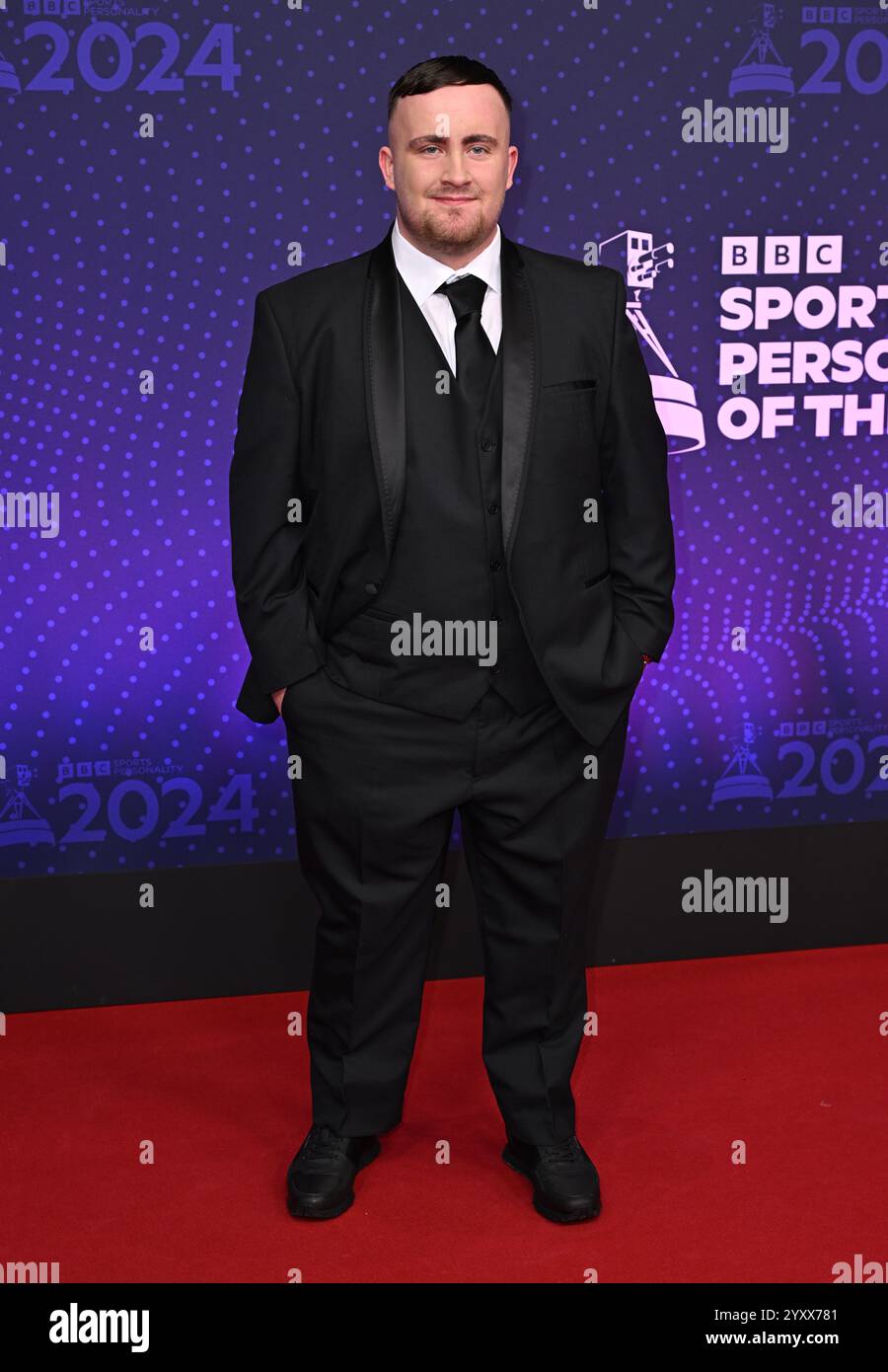 Salford, UK. December 17th, 2024. Luke Littler arriving at the BBC ...