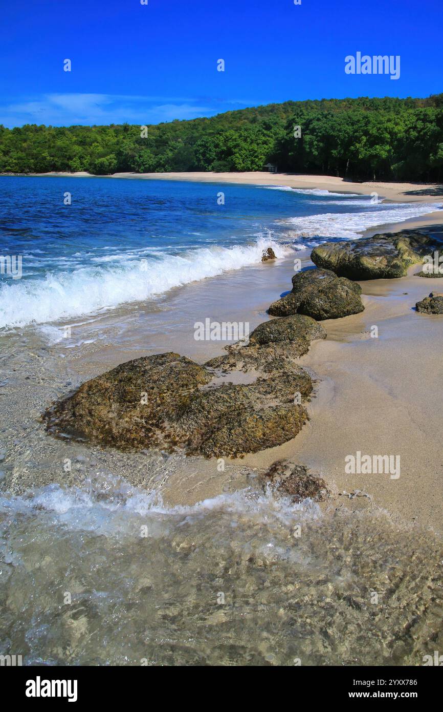 Anse La Roche Beach on Carriacou Island, Grenada. Carriacou is the ...