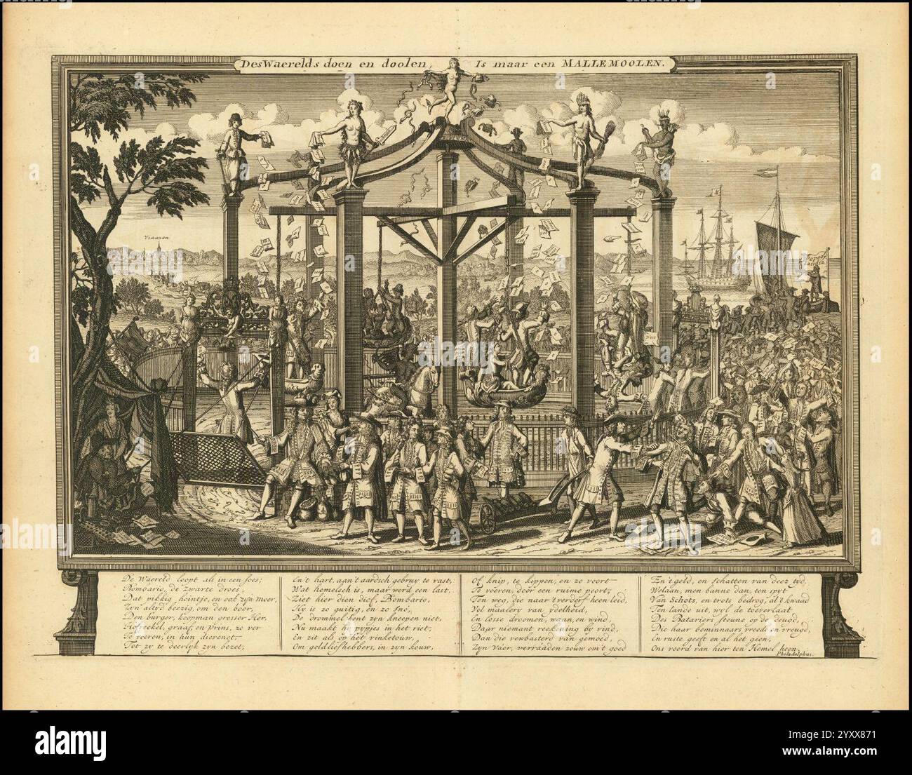 Des Waerelds doen en doolen, Is maar een Mallemoolen Stock Photo - Alamy