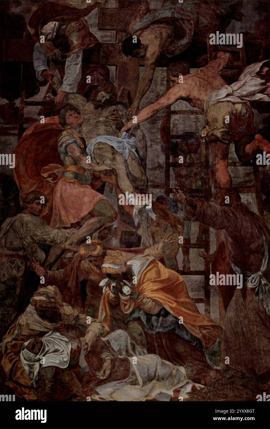 Descent from the Cross (c. 1545), before its 2004 restoration - Daniele ...