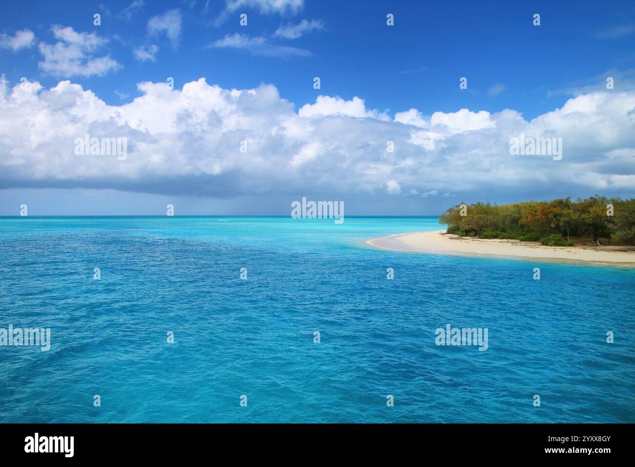 Channel between Ouvea and Mouli Islands flowing into Ouvea Lagoon ...