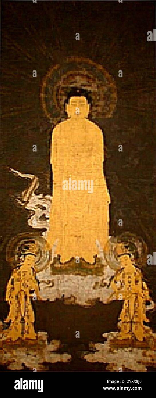 Descent of the Amida Triad (Saigandenji Aso Stock Photo - Alamy