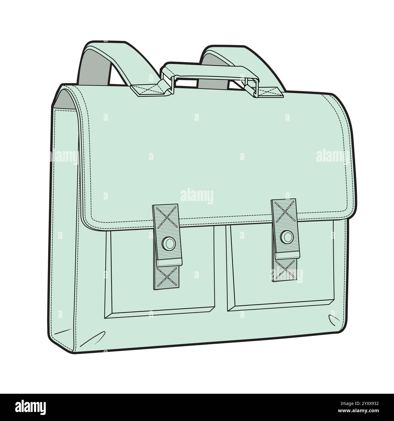 Satchel backpack flat sketch hi-res stock photography and images - Alamy