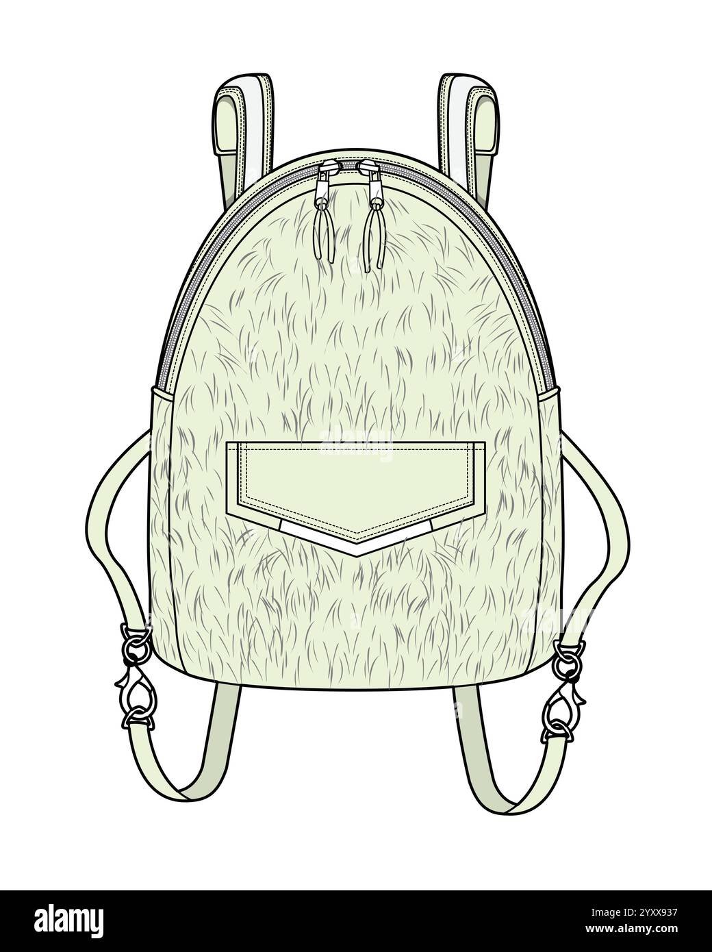 Ladies backpack bag template Stock Vector Images - Alamy