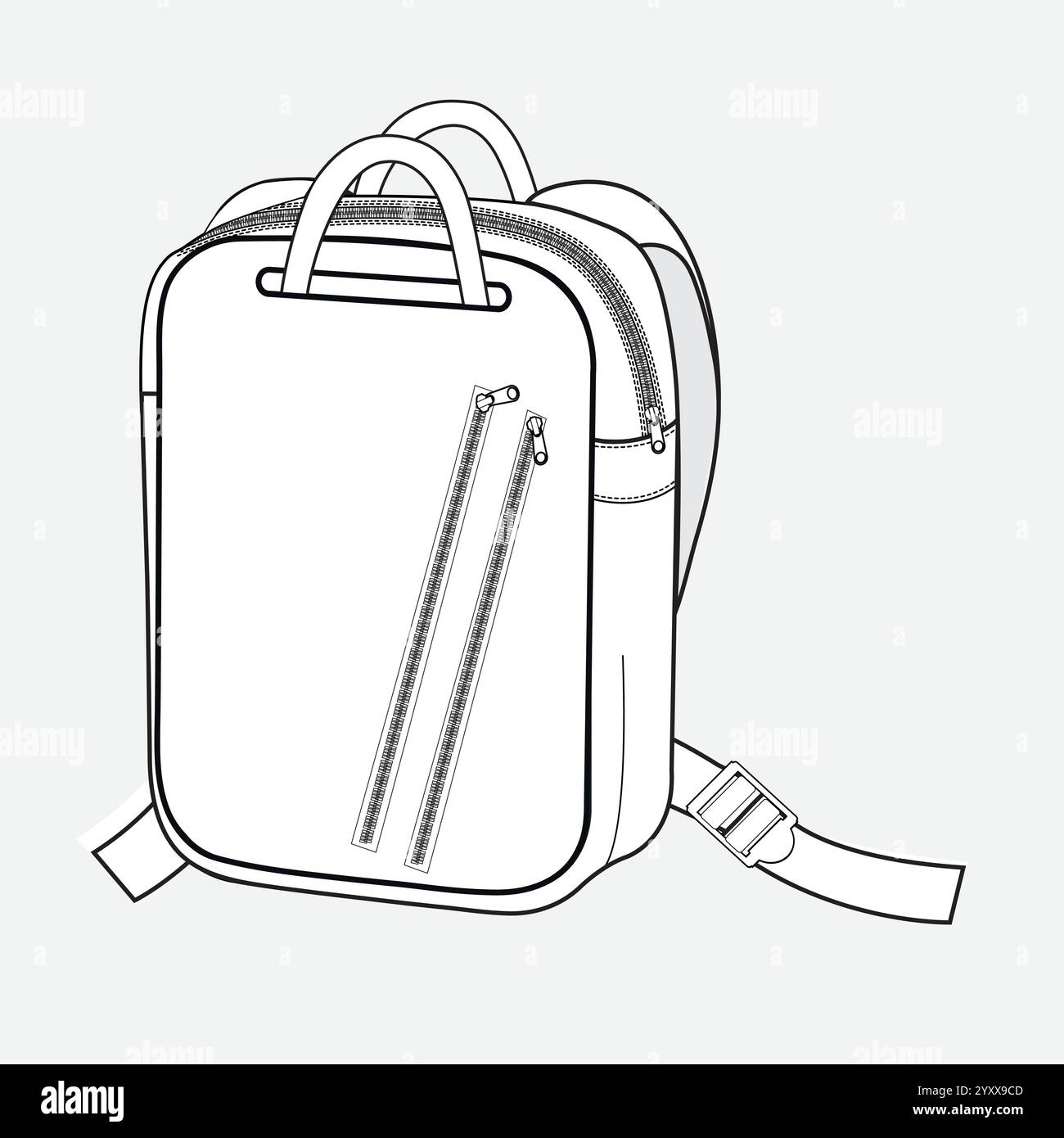Mini backpack bag flat sketch hi-res stock photography and images - Alamy