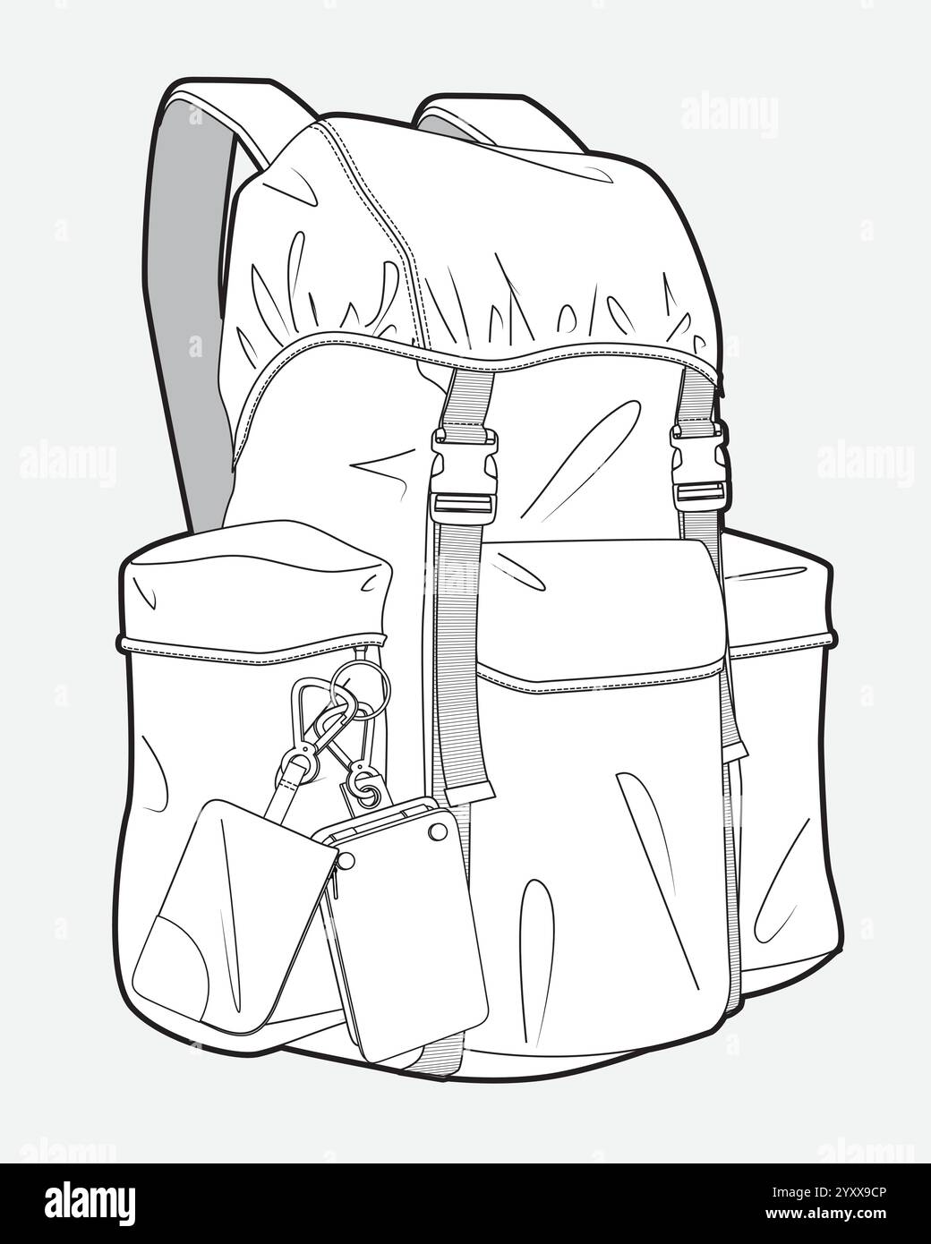 Utility backpack sketch hi-res stock photography and images - Alamy