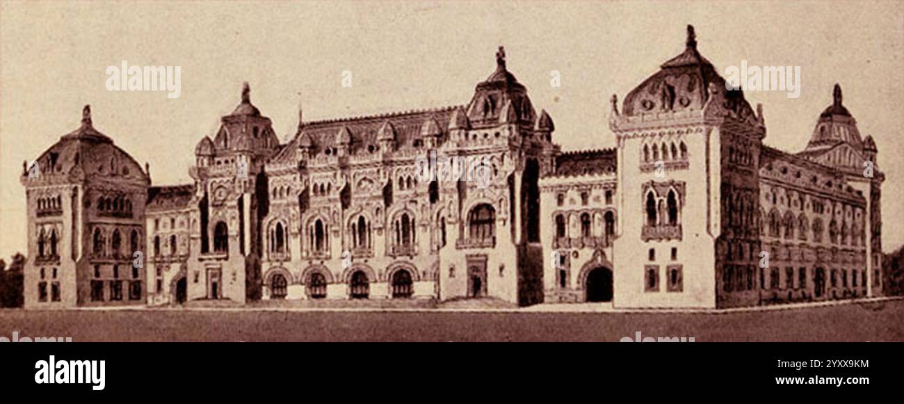 Design for the future city hall of Bucharest - Ion Mincu architect ...