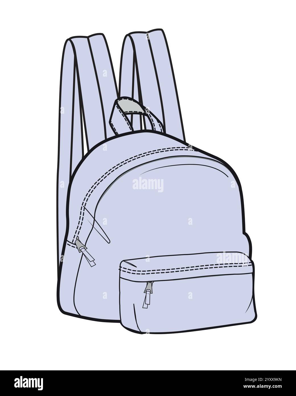 Kids backpack line art hi-res stock photography and images - Alamy