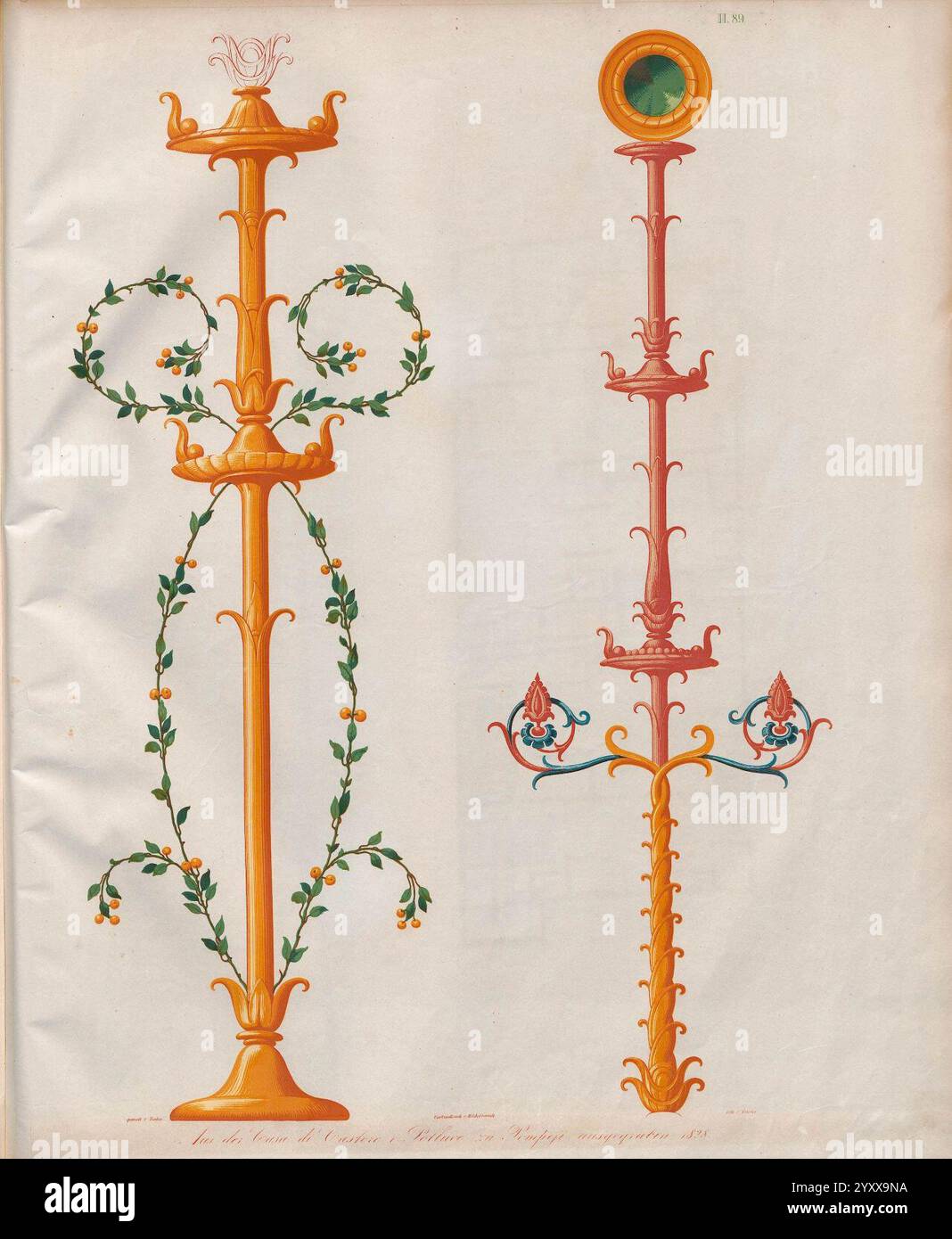 Designs from the walls of the House of the Dioscuri aka House of Castor ...