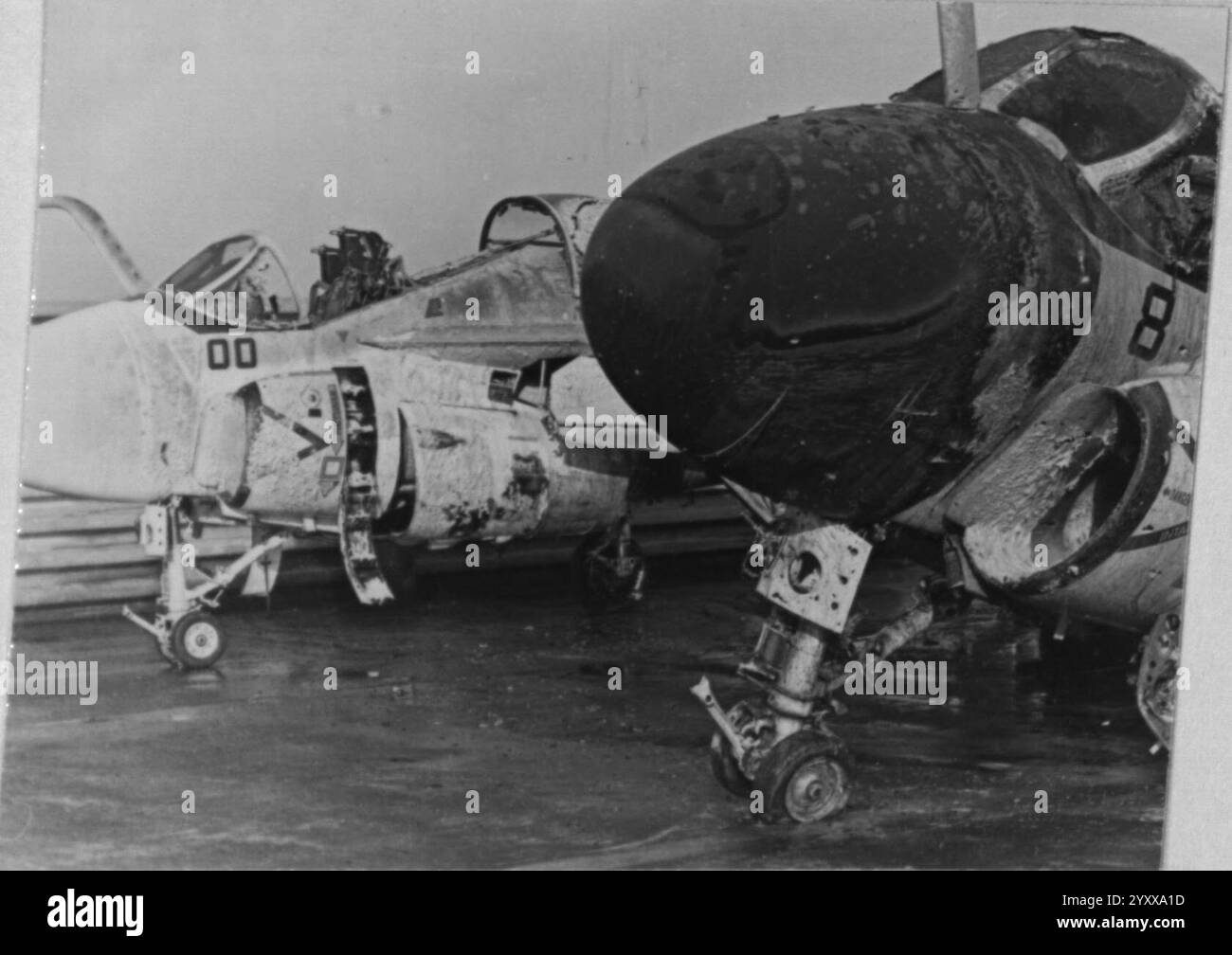 Destroyed Grumman A-6A Intruder of VMA(AW)-242 at Da Nang Air Base ...
