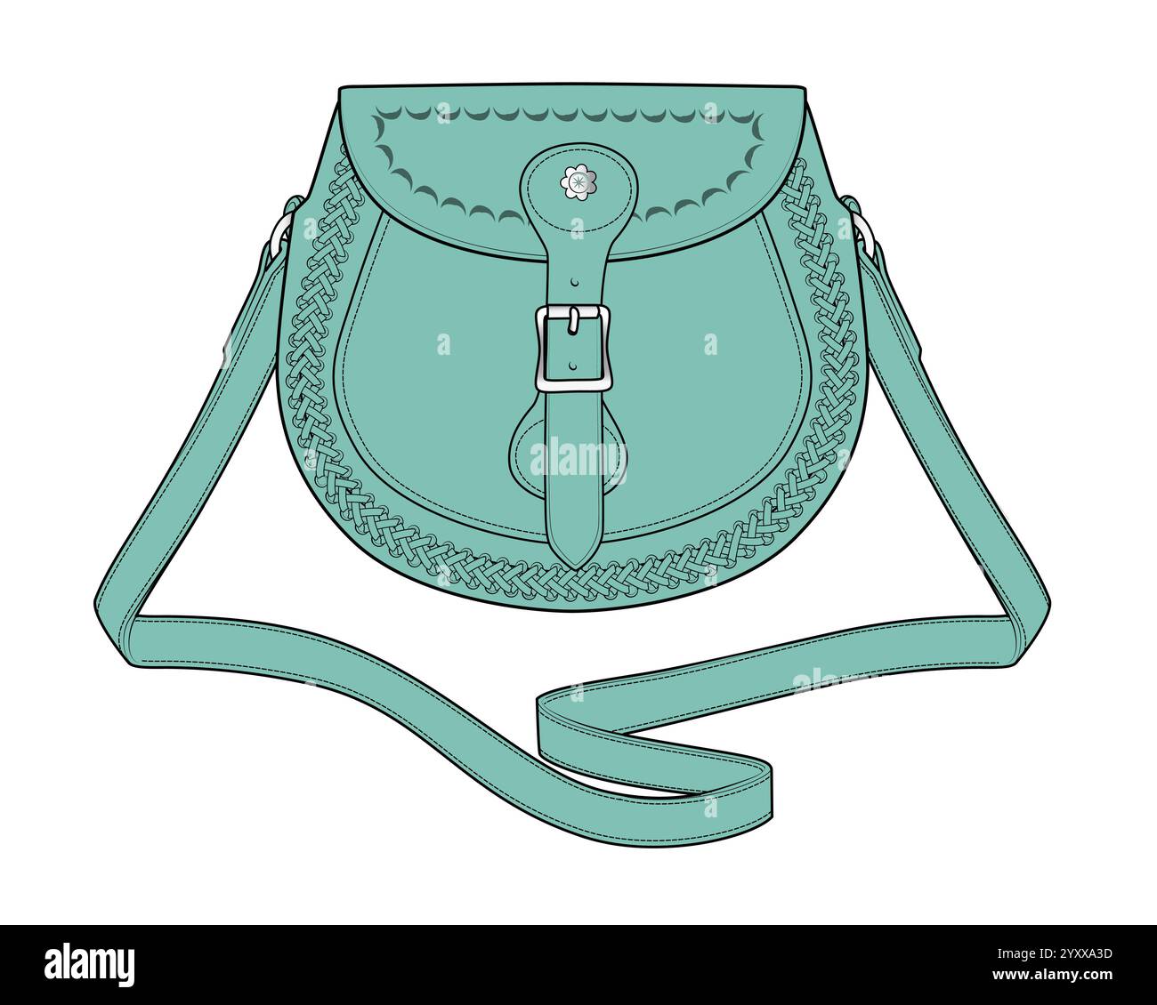 Women saddle bag flat sketch hi-res stock photography and images - Alamy