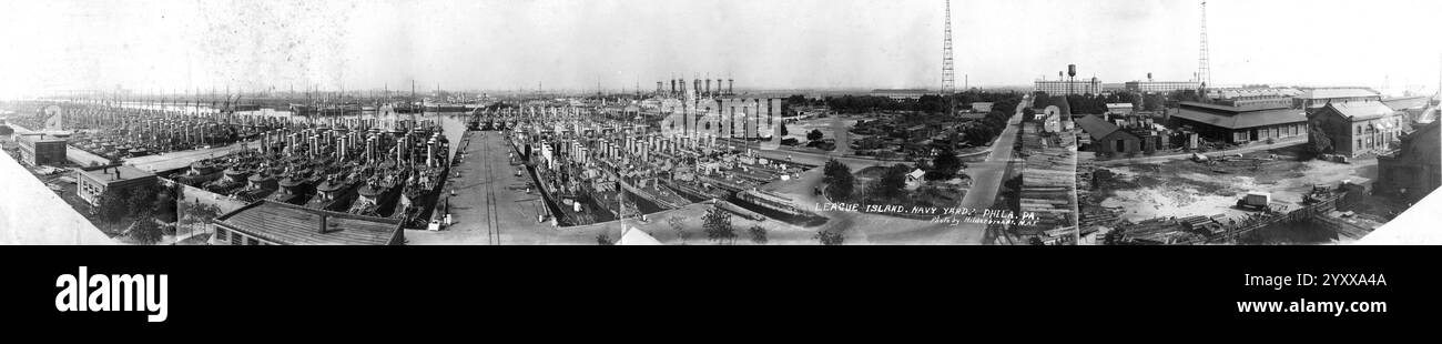 Destroyers laid up at the Philadelphia Naval Shipyard, Pennsylvania ...