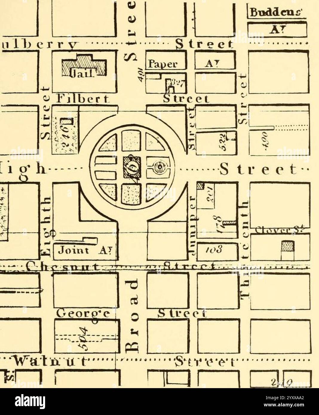 Detail of 1811 Paxton map Jackson opp. p.176 Stock Photo - Alamy