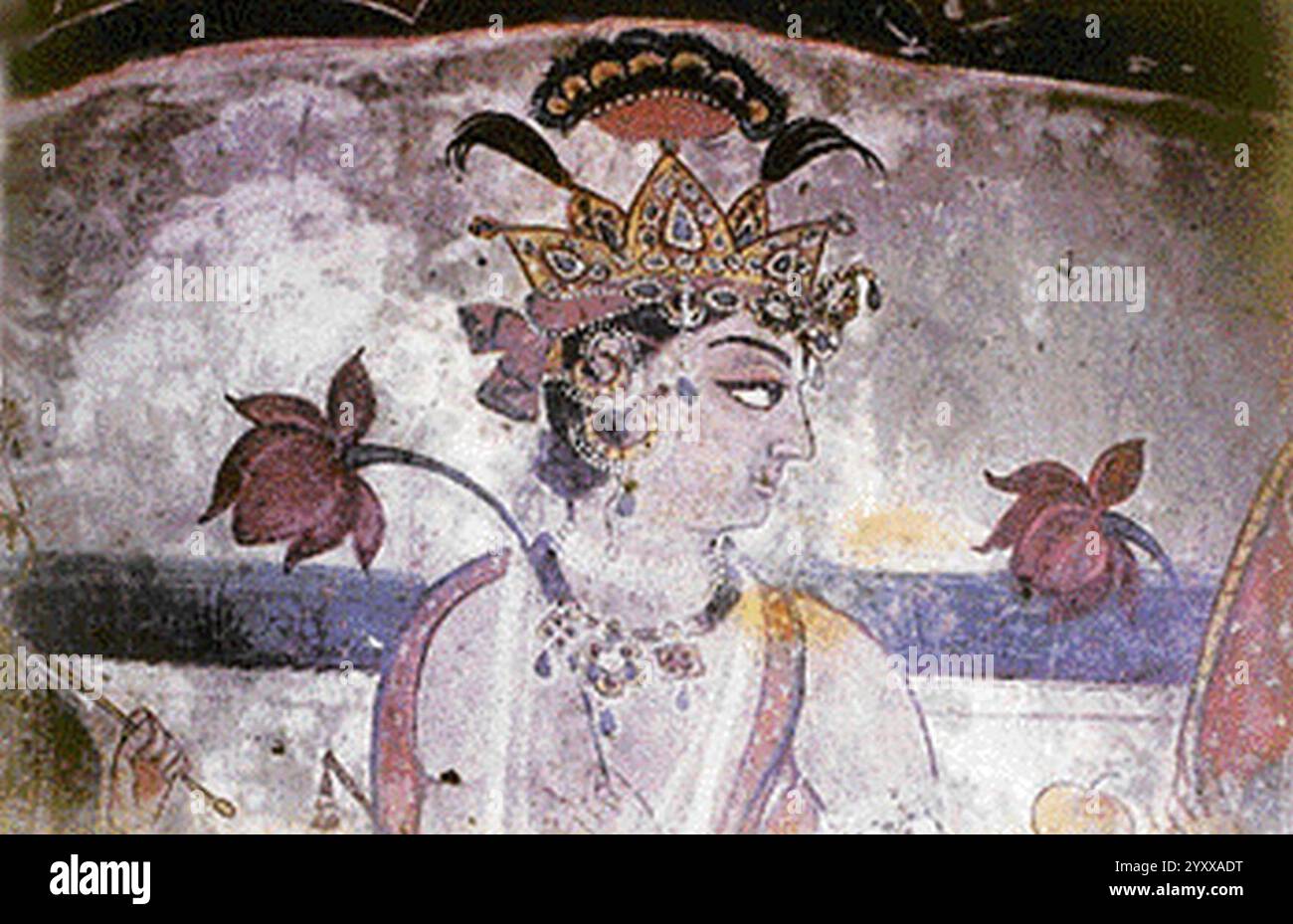 Detail of a fresco depicting Krishna from Bhandari temple in Batala ...