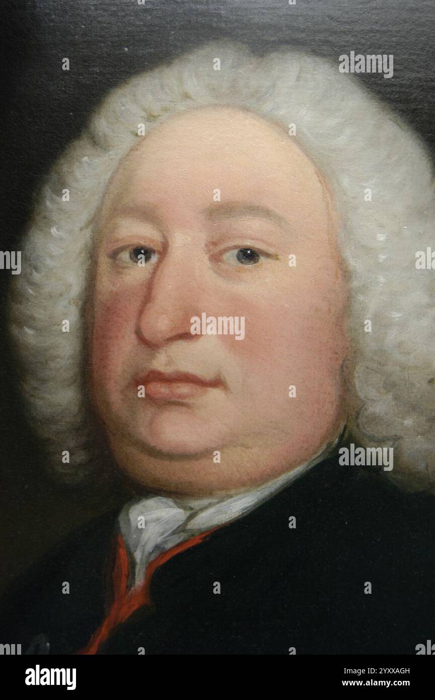 Detail of a portrait of Anthony Hamond (died 1743) of South Wootton ...
