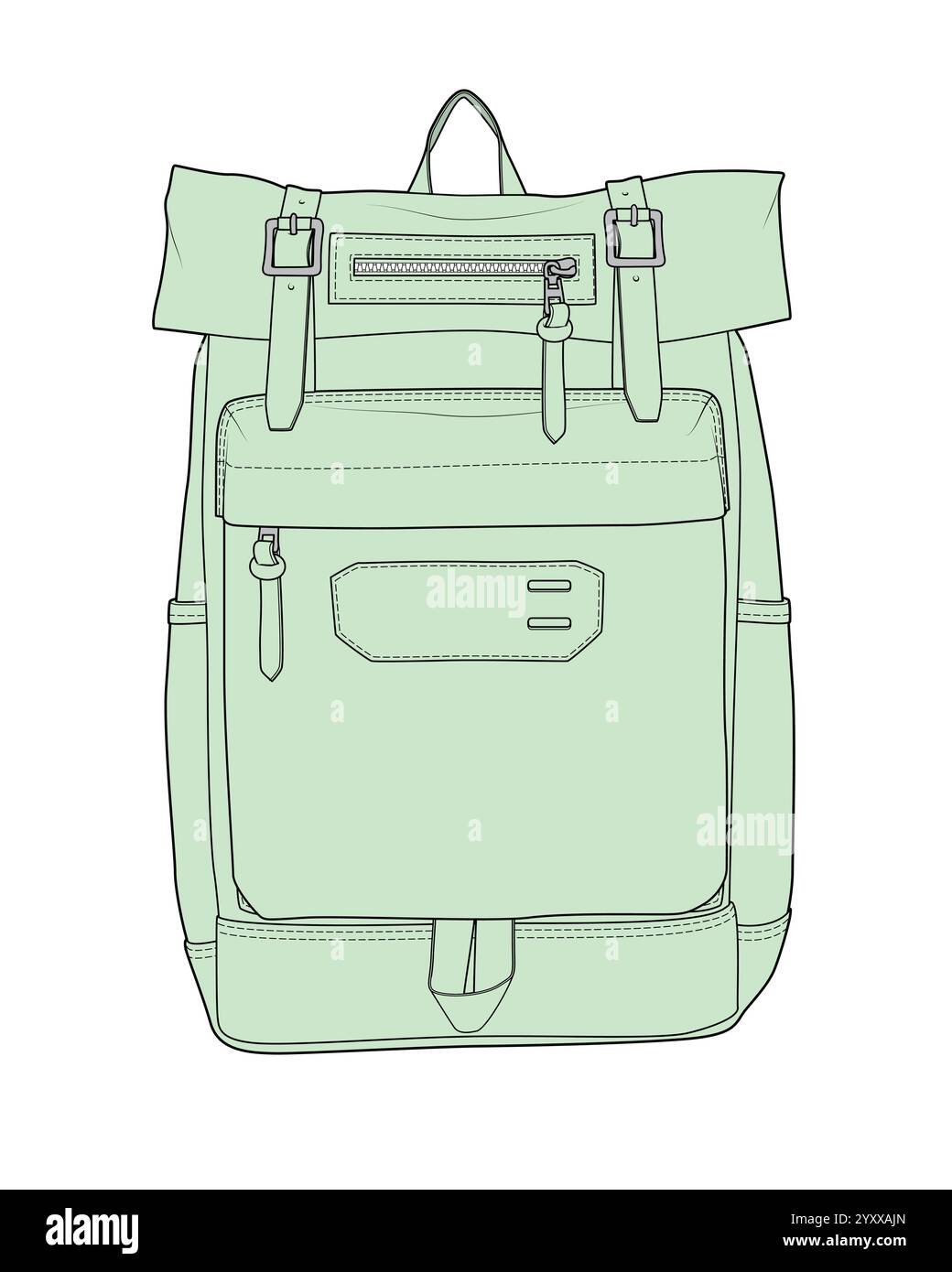 Satchel backpack template hi-res stock photography and images - Alamy