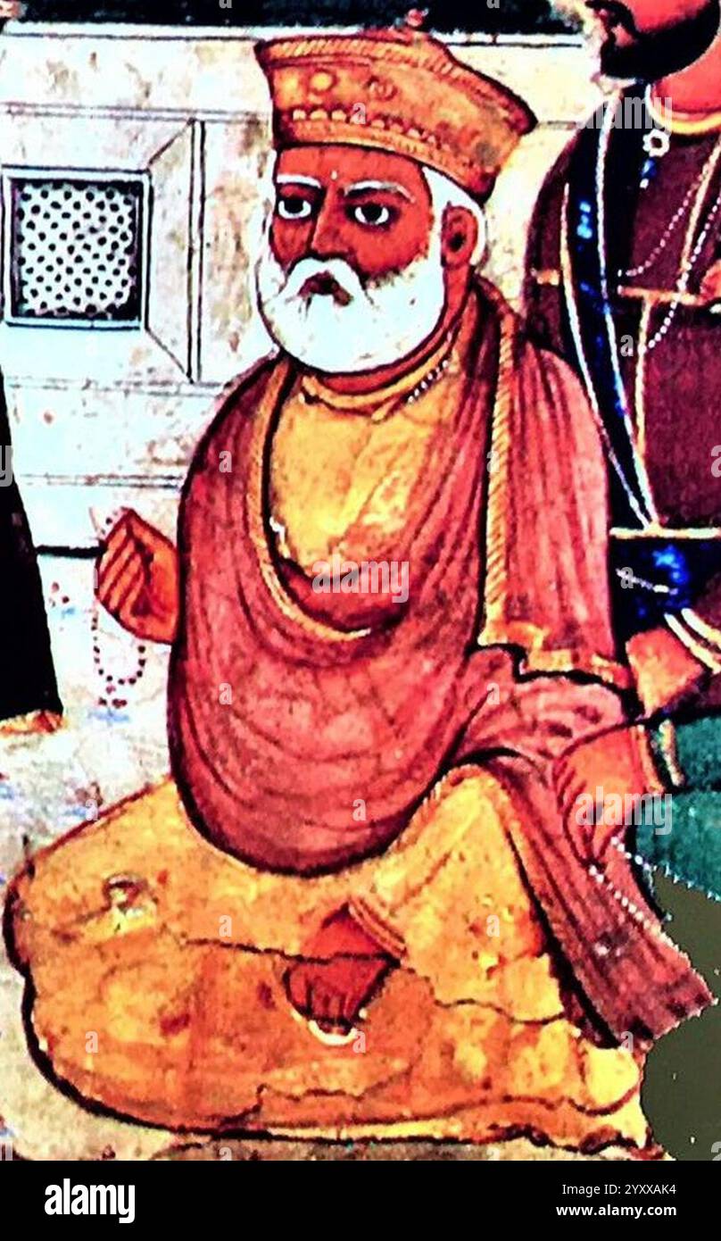 Detail of Bhagat Kabir from a mural at Gurdwara Baba Atal in Amritsar ...