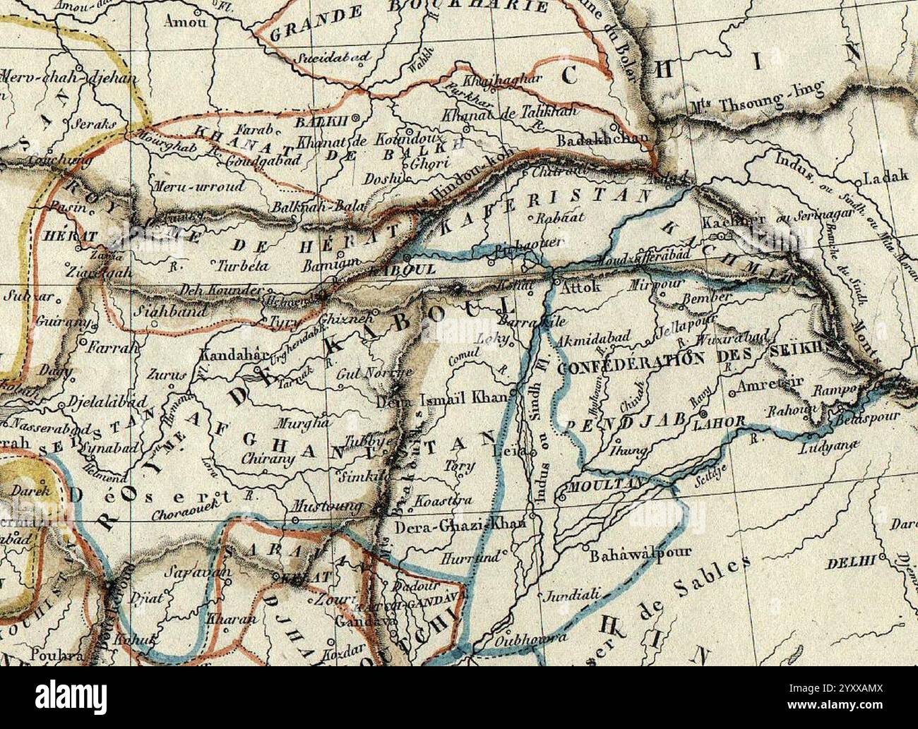 Sikh empire map hi-res stock photography and images - Alamy