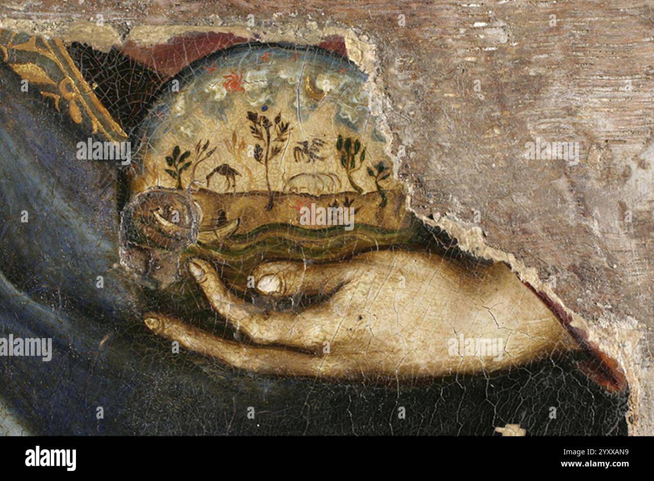 Detail of Christs Globe from the Westminster Retable Stock Photo - Alamy