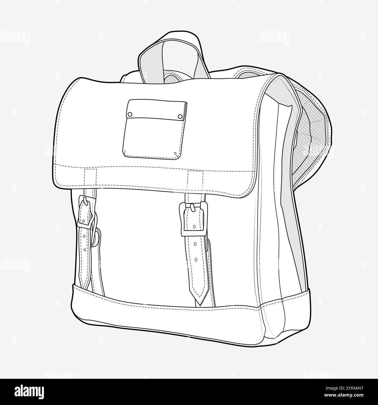 College backpack template hi-res stock photography and images - Alamy