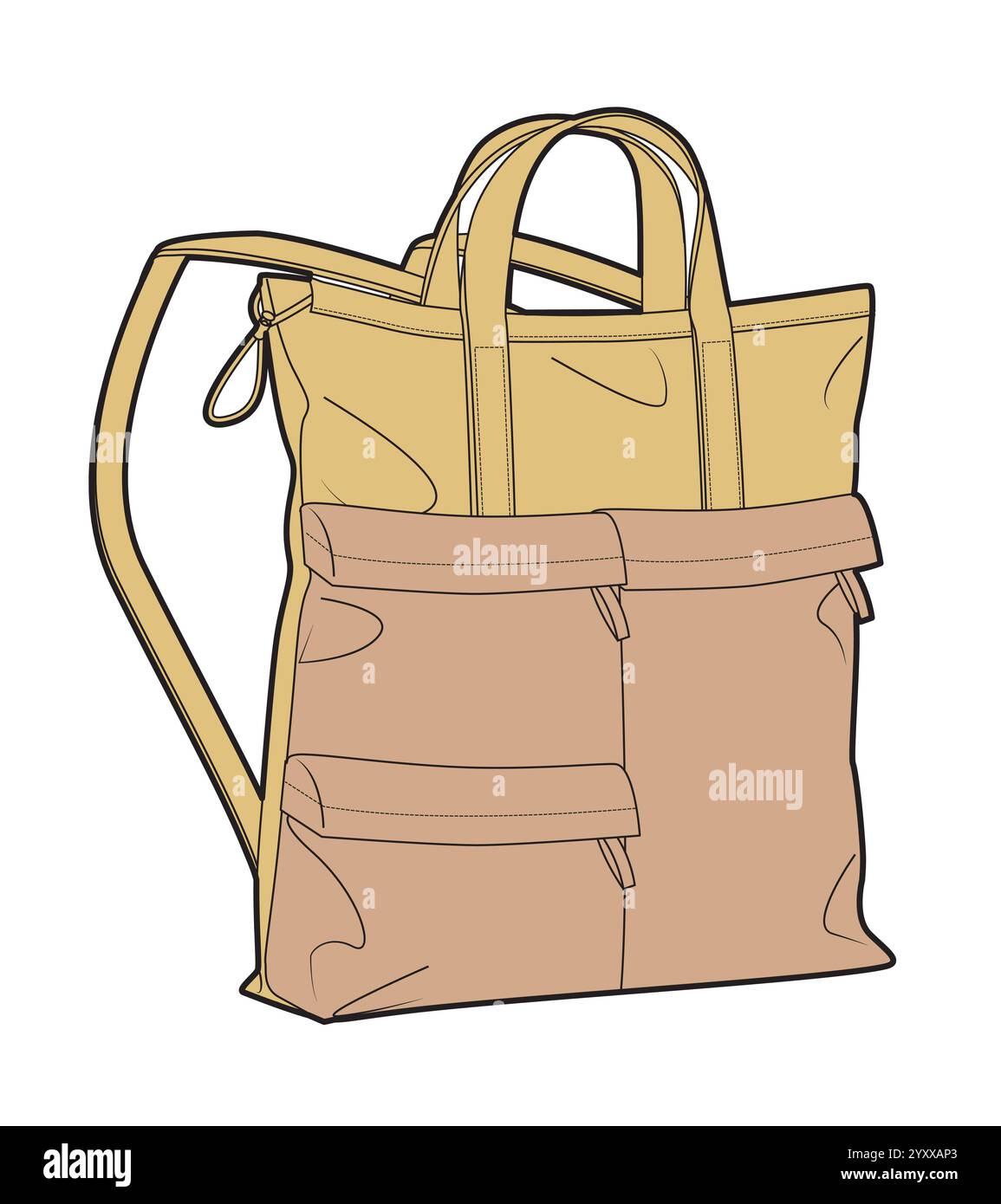 Tote backpack drawing hi-res stock photography and images - Alamy