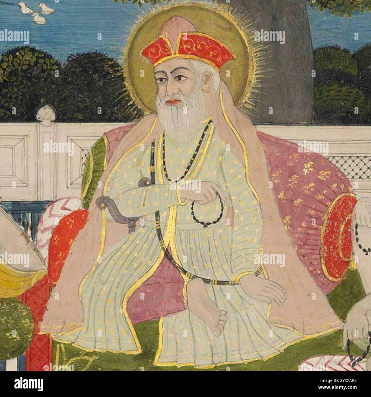Detail of Guru Nanak from “Guru Nanak in discussion with Gorakh nath ...
