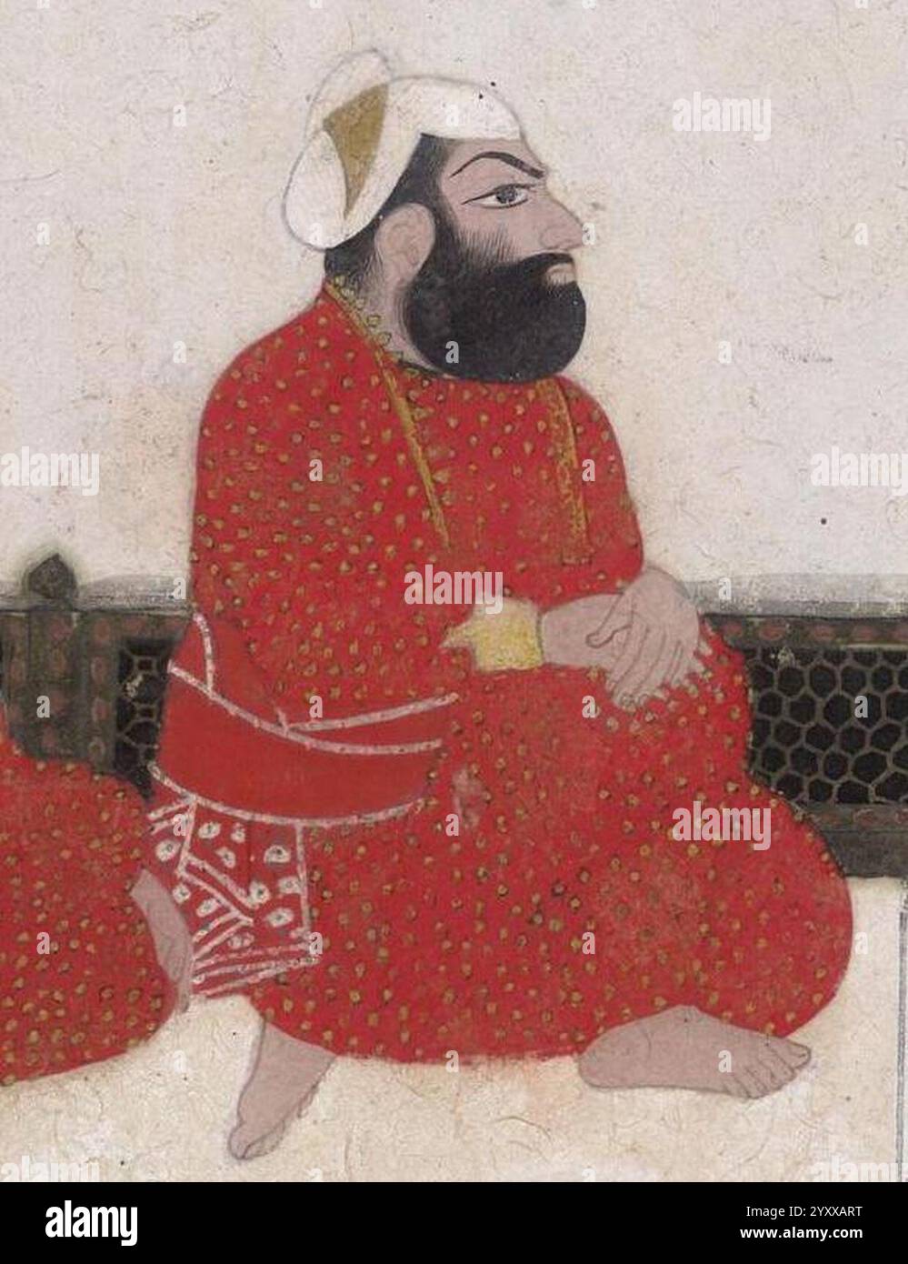 Detail of Lal Singh of Kaithal State from a painting depicting a ...