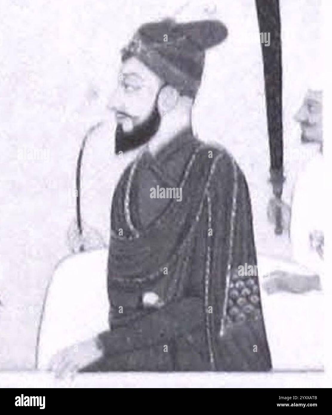 Detail of Raja Ajit Singh of Jaswan State, from a painting of Raja Ajit ...