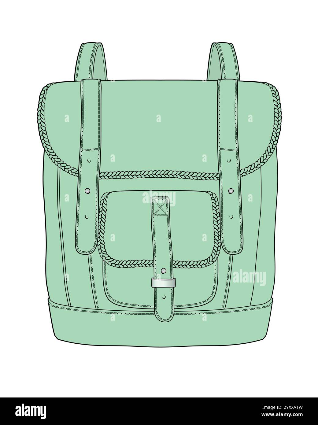 Women satchel backpack template hi-res stock photography and images - Alamy