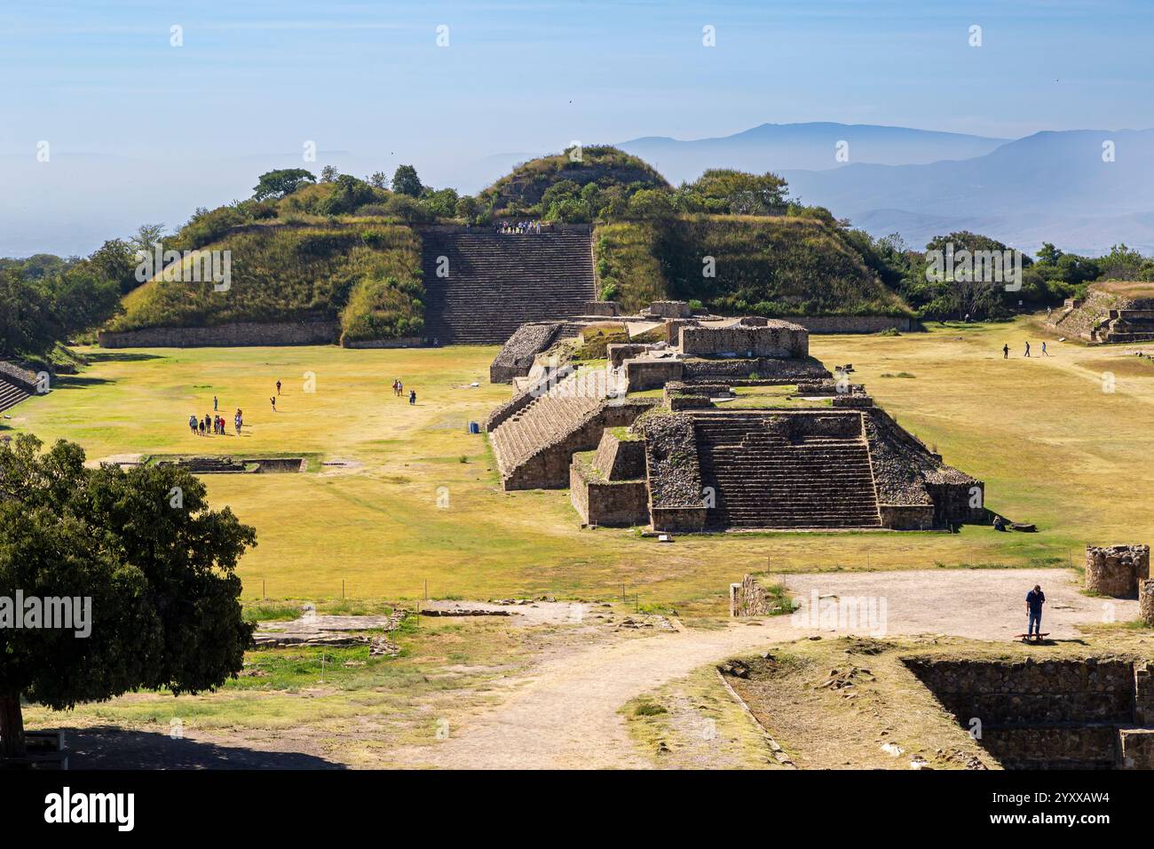 Monte Albán archaeological site, Oaxaca, Mexico Stock Photo - Alamy