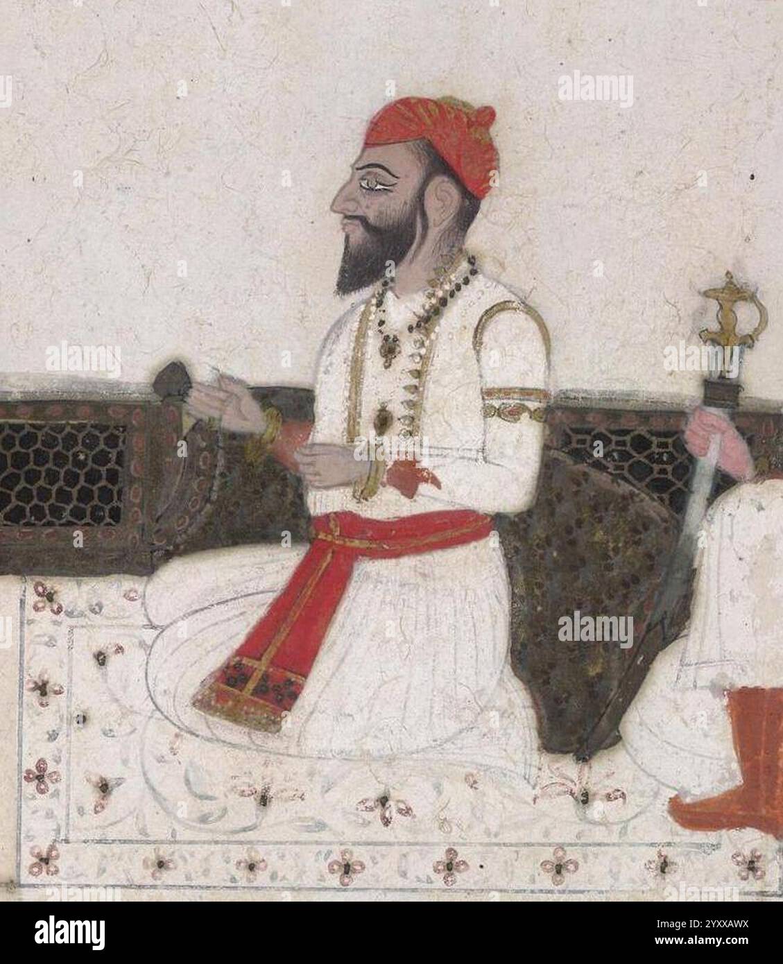 Detail of Sahib Singh of Patiala State from a painting depicting a ...