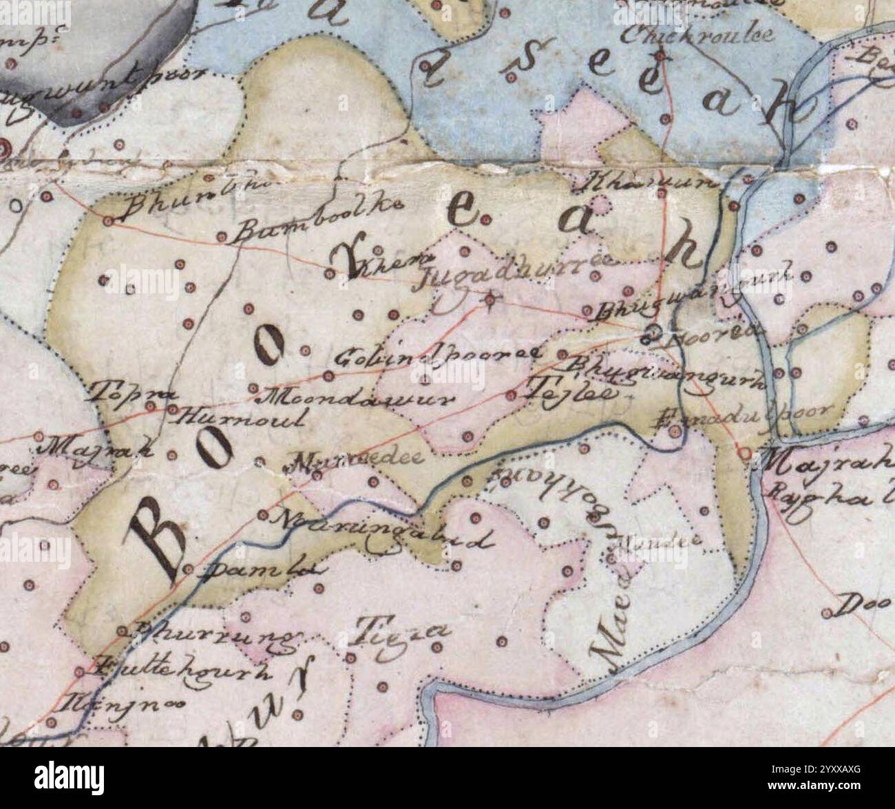 Detail of the main, continuous tract of territory of Buria State from a ...