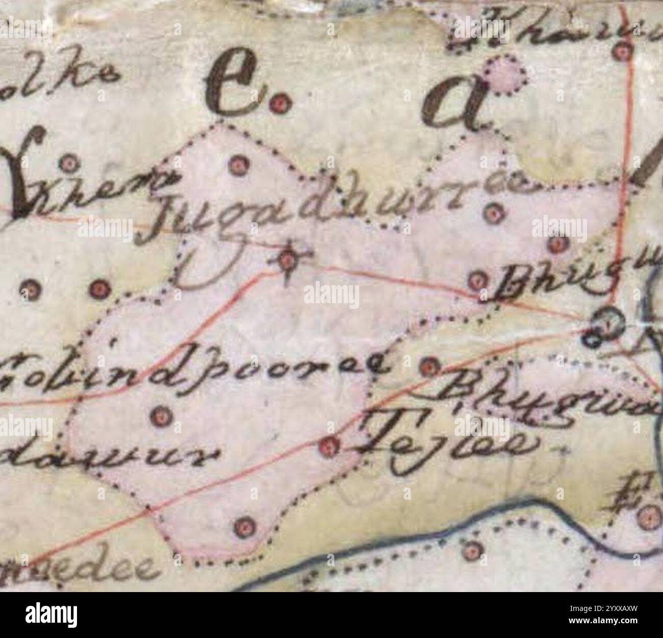 Detail of the former Jagadhri State post-annexation by the British from ...