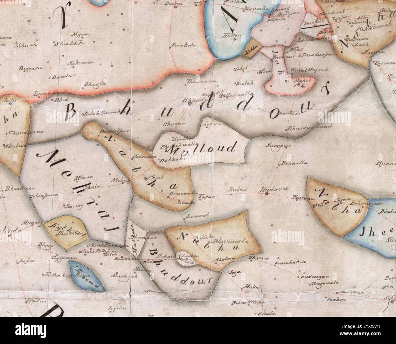 Detail of the main tracts of territory of Bhadaur State from a map ...