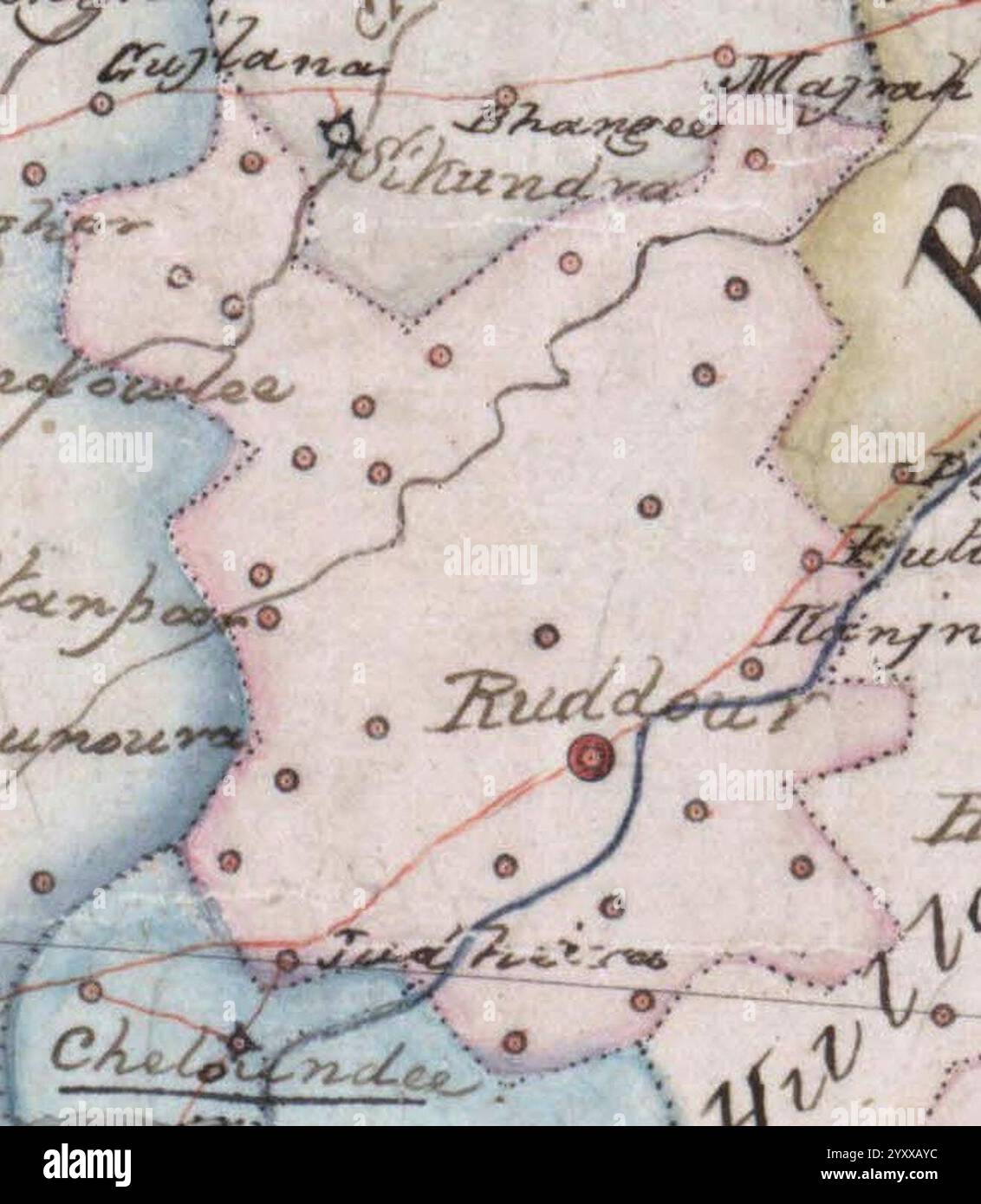 Detail of the former Radaur State post-annexation by the British from a ...