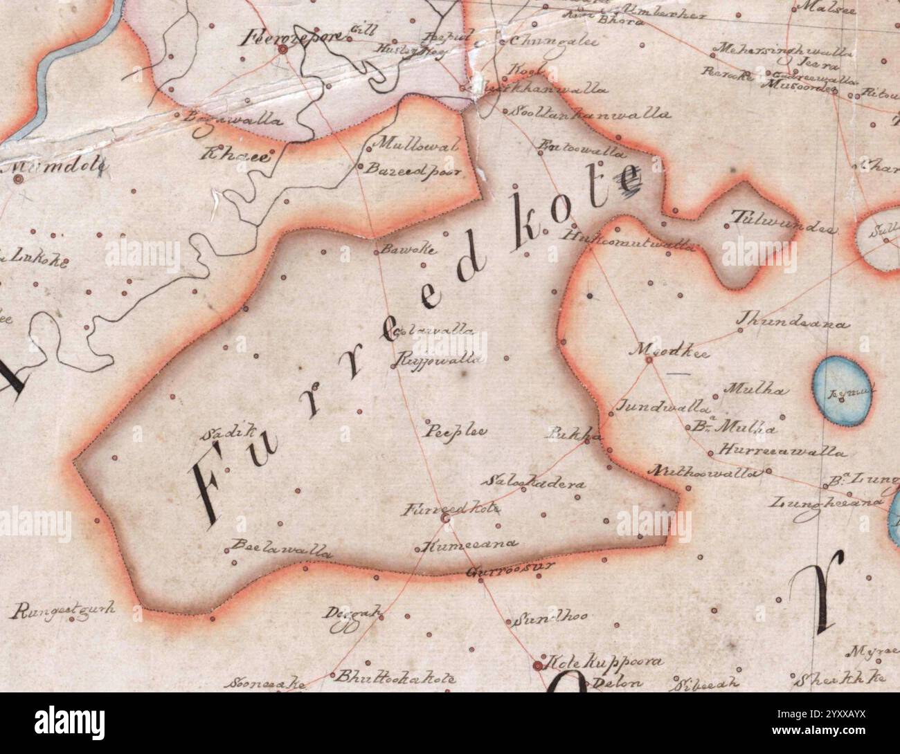 Detail of the main, continuous tract of territory of Faridkot State ...