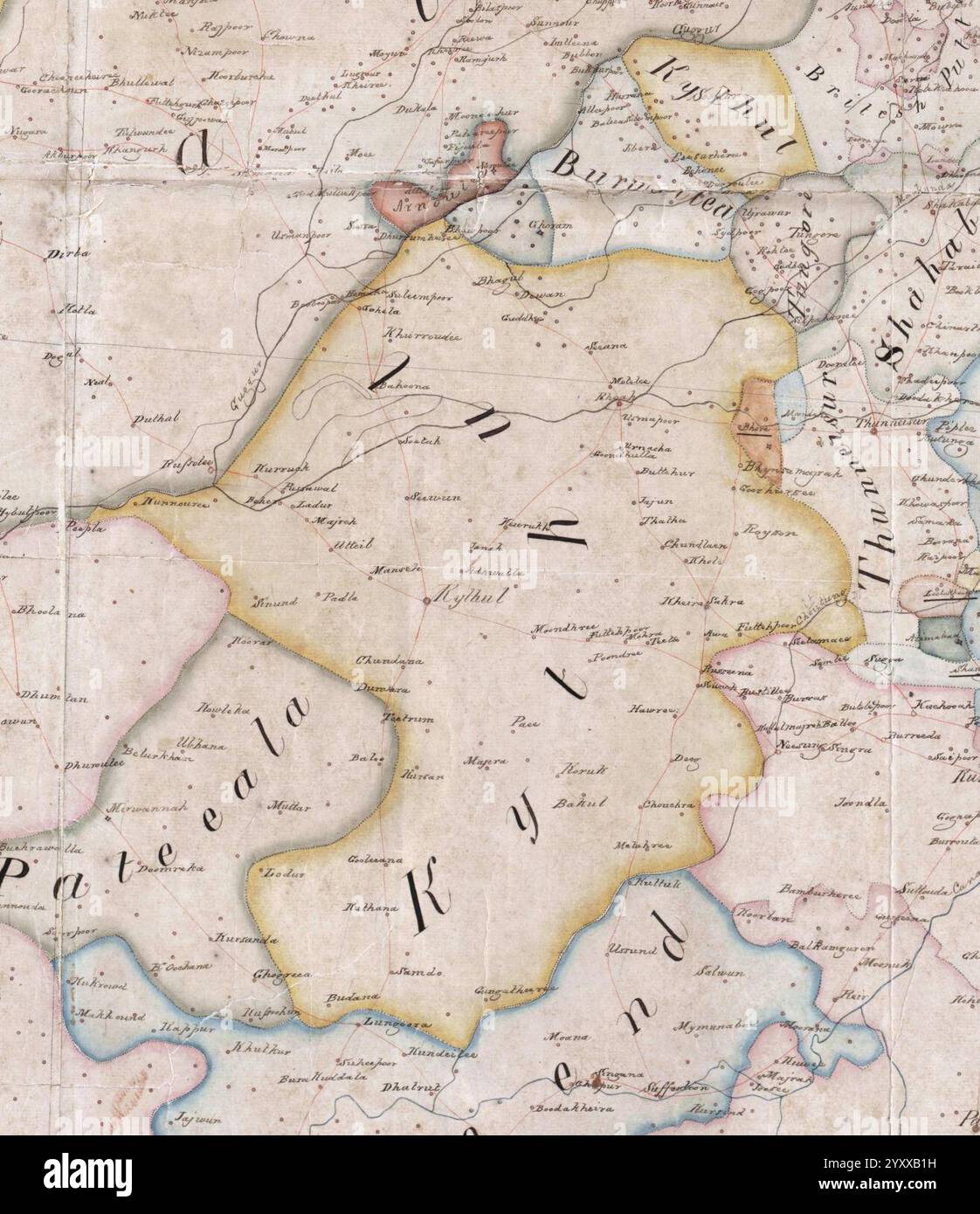 Detail of the main, continuous tract of territory of Kaithal State from ...