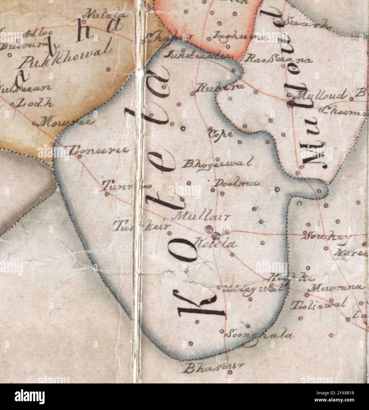 Detail of the main, continuous tract of territory of Malerkotla State ...