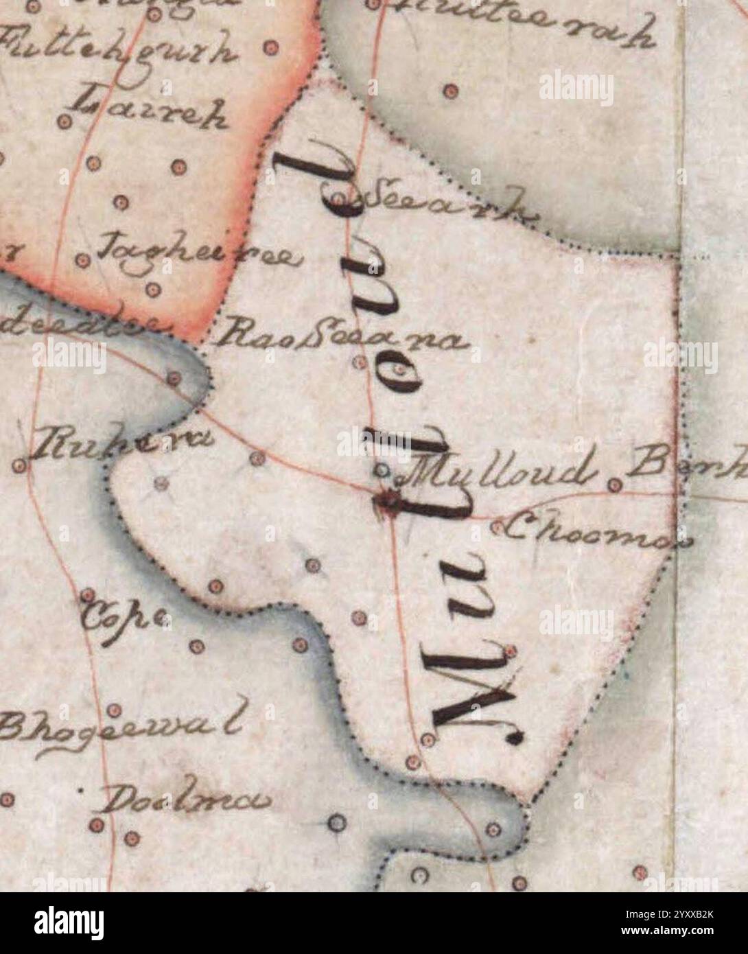 Detail of the main, continuous tract of territory of Malaudh State from ...