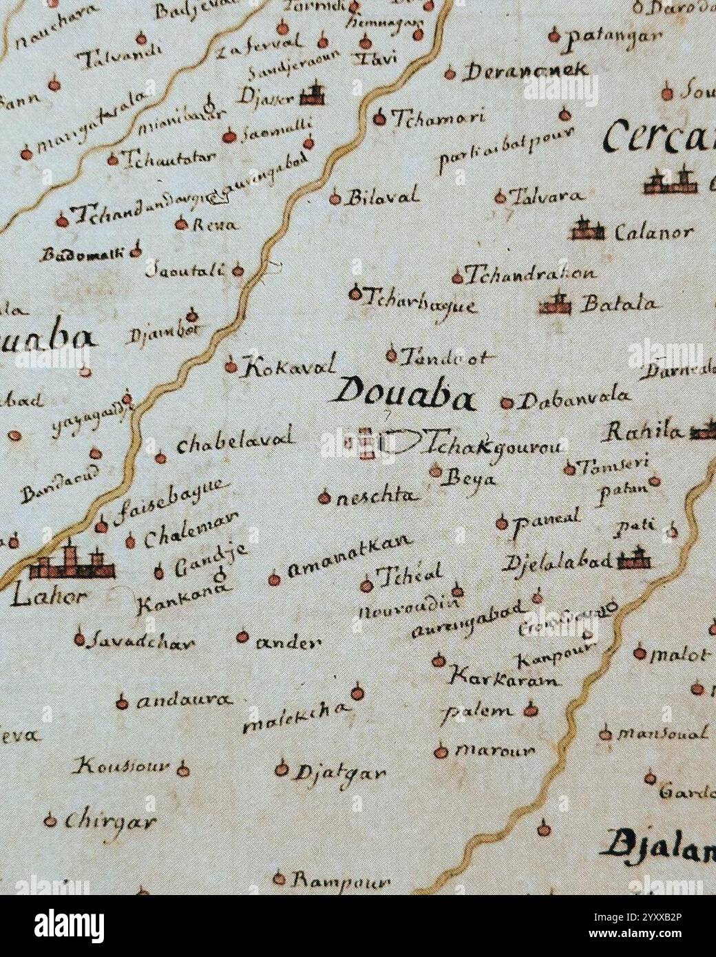 Detail of the tract of land in the Lahore-Amritsar region of the Bari ...