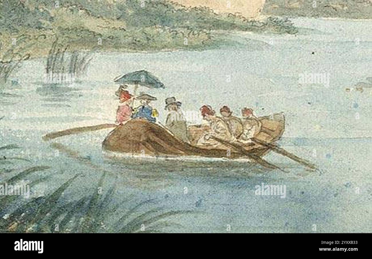 Detail of the watercolor by Ellis Cornelia Knight, Nelson and Emma ...